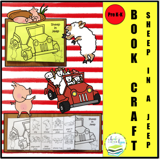 SHEEP IN A JEEP BOOK CRAFT ~ Book Units by Lynn
