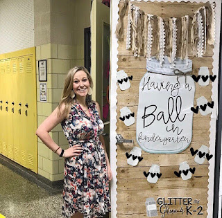 Having A Ball at School: Door Decor Tutorial | Glitter and Glue 4 K-2