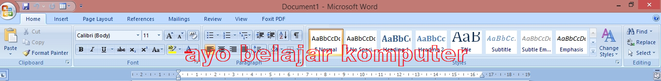 BELAJAR MENGENAL FUNGSI BAGIAN-BAGIAN MENU PADA MICROSOFT WORD 2007 ...