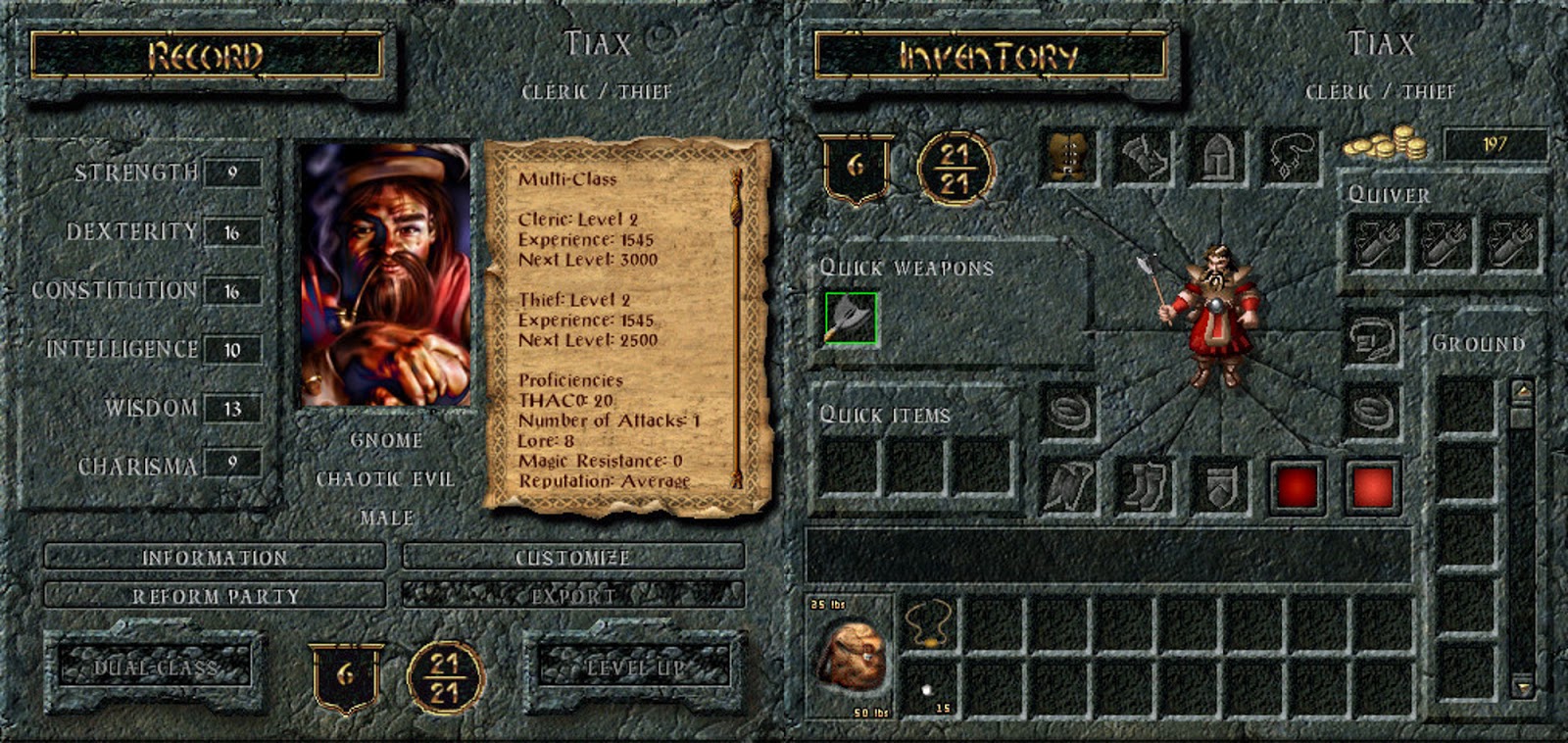 Best cRPGs: Tiax, Baldur's Gate 1 BG1 Companion