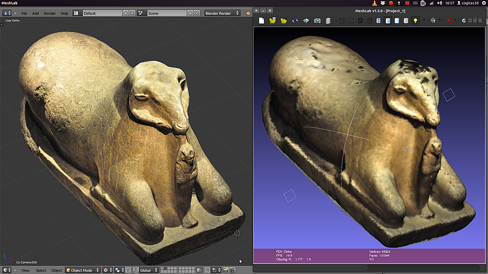 ATOR: Converting pictures into a 3D mesh with PPT, MeshLab and Blender