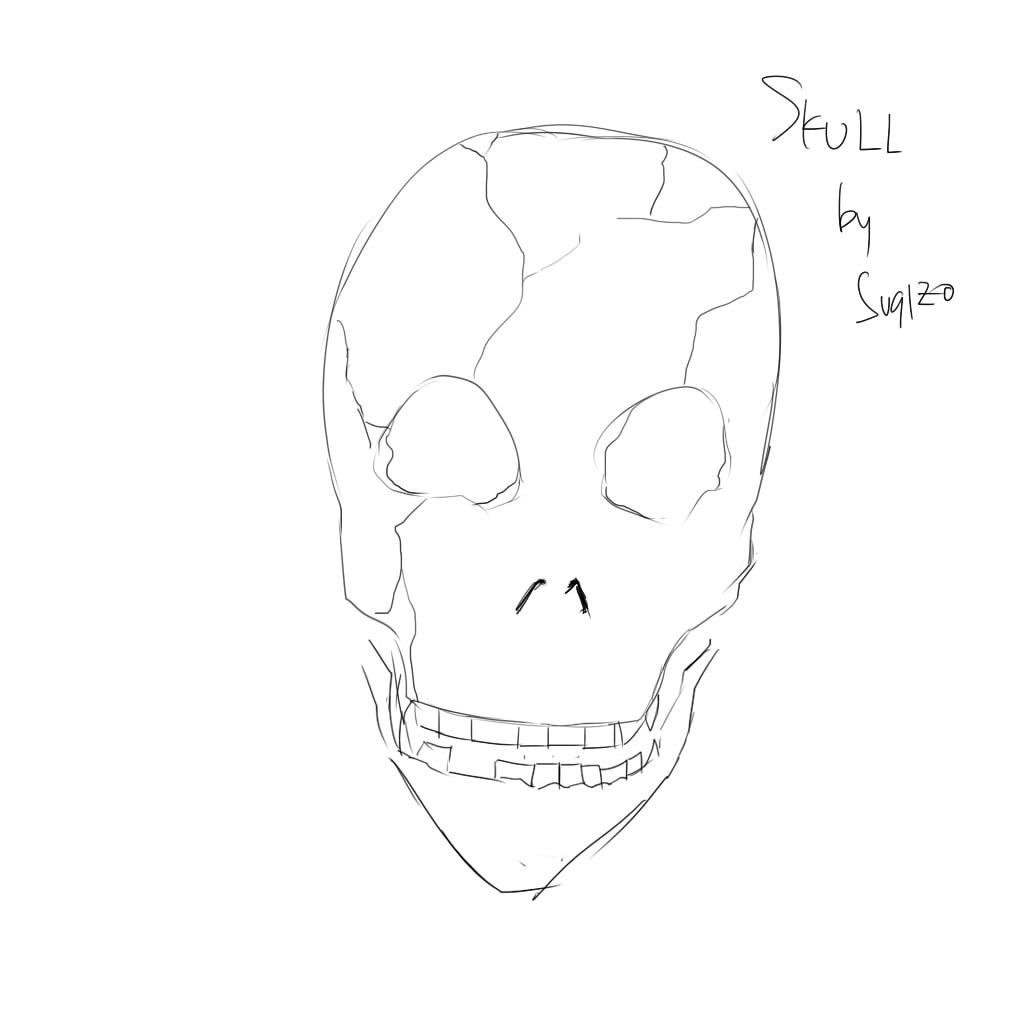 Drawing Basic Skull ( Tite Kubo Style )