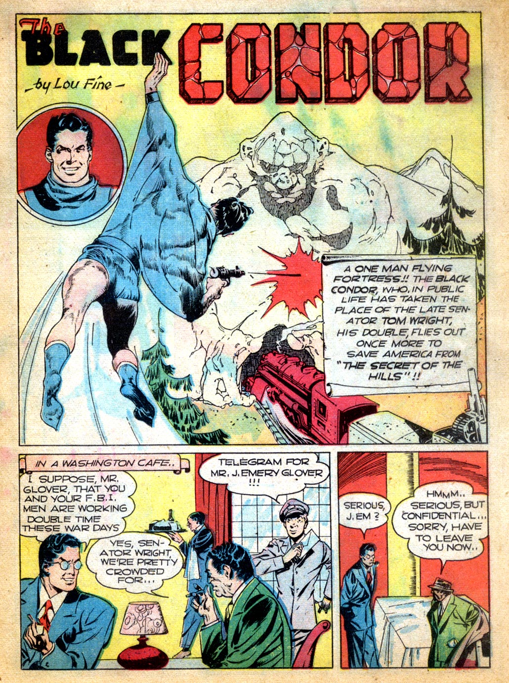 Four-Color Shadows: The Black Condor-Lou Fine-1942