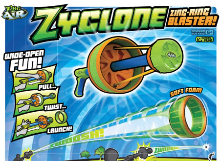 Zyclone Zing Ring Blaster - Spins Over 60m, Great Outdoor Fun ...
