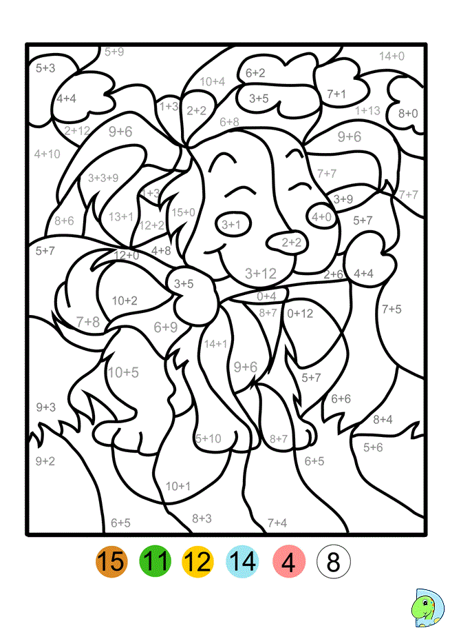 Dinokids - Desenhos para colorir: Desenhos Educativos, colorir por cálculos