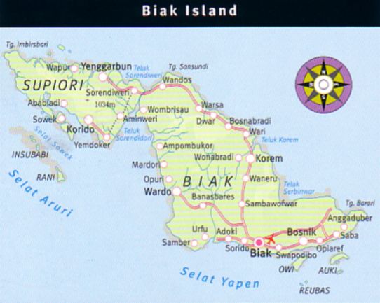AMAZING INDONESIA: BIAK ISLAND MAP