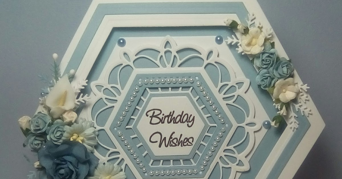 Cotswold Crafter: Hexagonal card