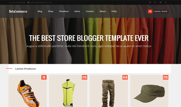 DOWNLOAD FREE BetaCommerce Responsive eCommerce Blogger Template ...