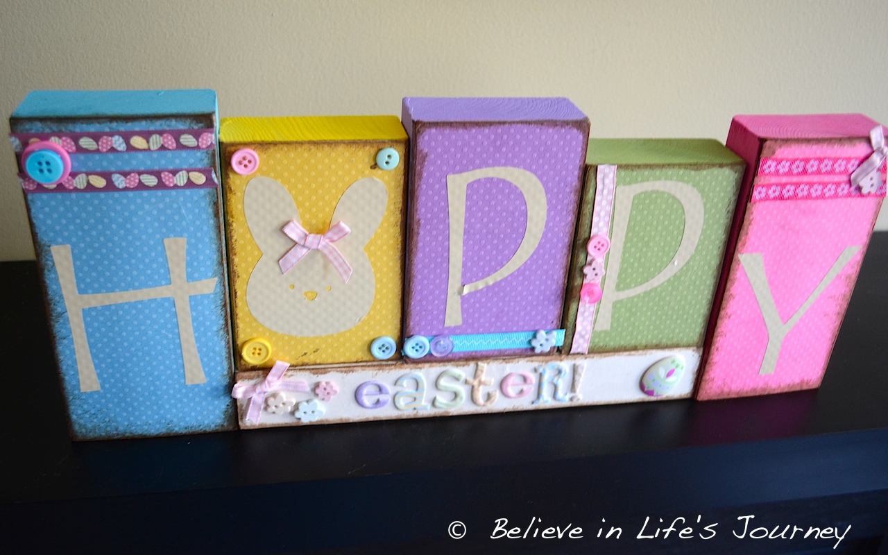 Believe in Life's Journey: "Hoppy Easter" 2x4 Project