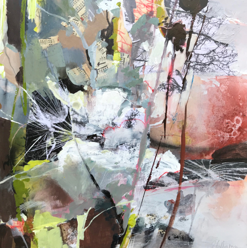 Joan Fullerton Paintings: Abstract Mixed Media Abstract Botanical ...