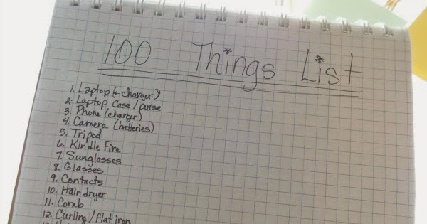 Catherine Denton: If I Made a 100 Things List