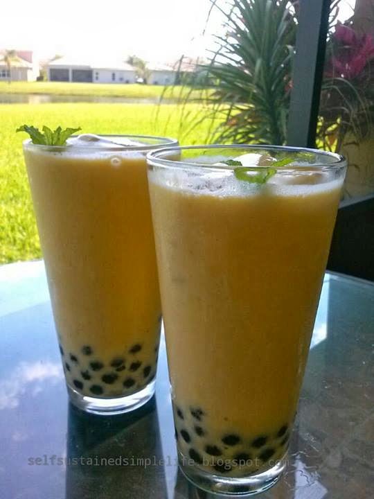 Our Journey to a Simple Life: Mango Shake with Tapioca Pearls
