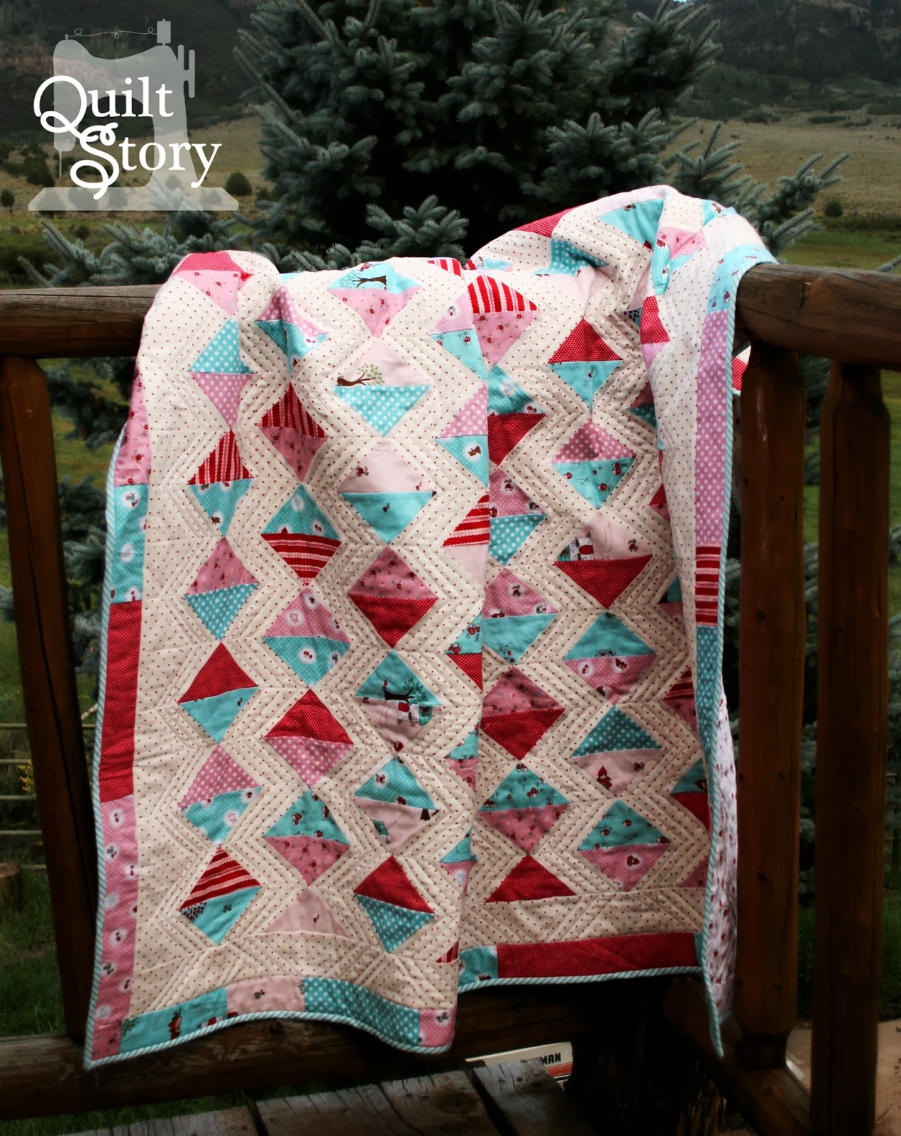 Quilt Story: Diamond Drop pattern....