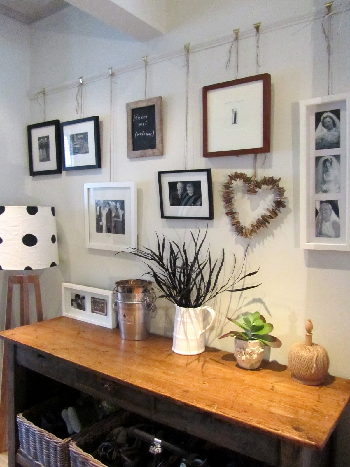 Brown Paper & String: Photo wall and a bit of zhooshing