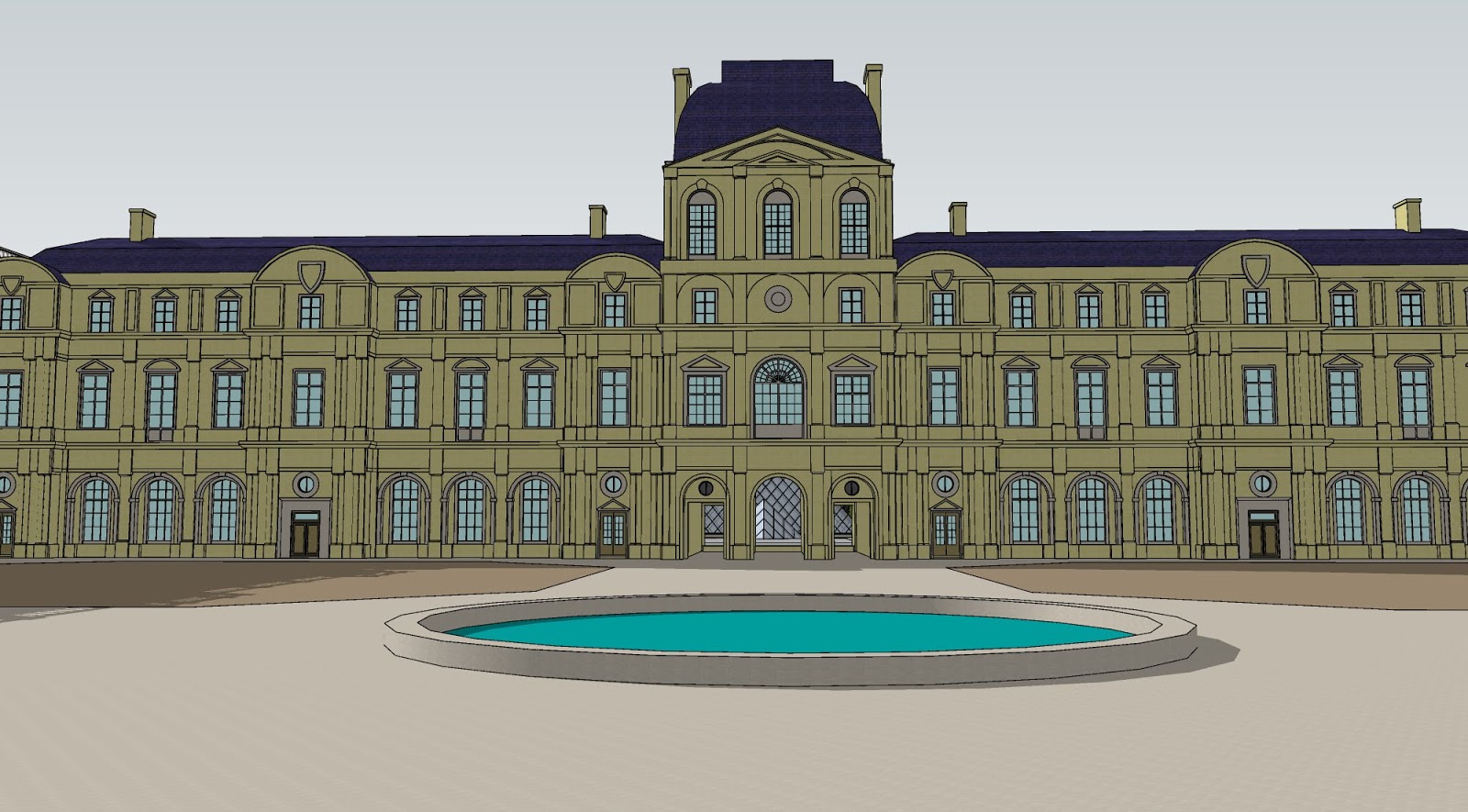 Louvre Museum, Paris, France 30/06/2018 - Let's SketchUp!