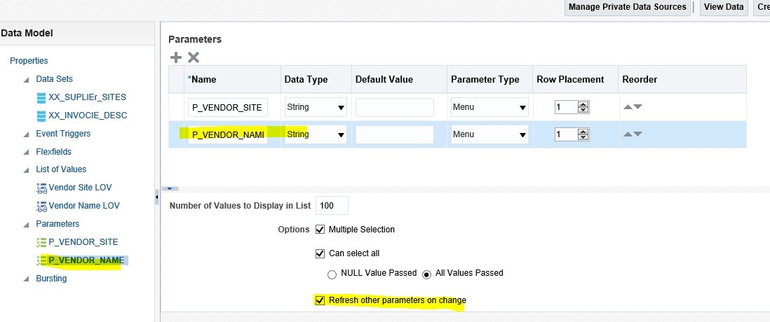 Oracle Application S Blog How To Create Dependent Lov In Oracle Fusion Report