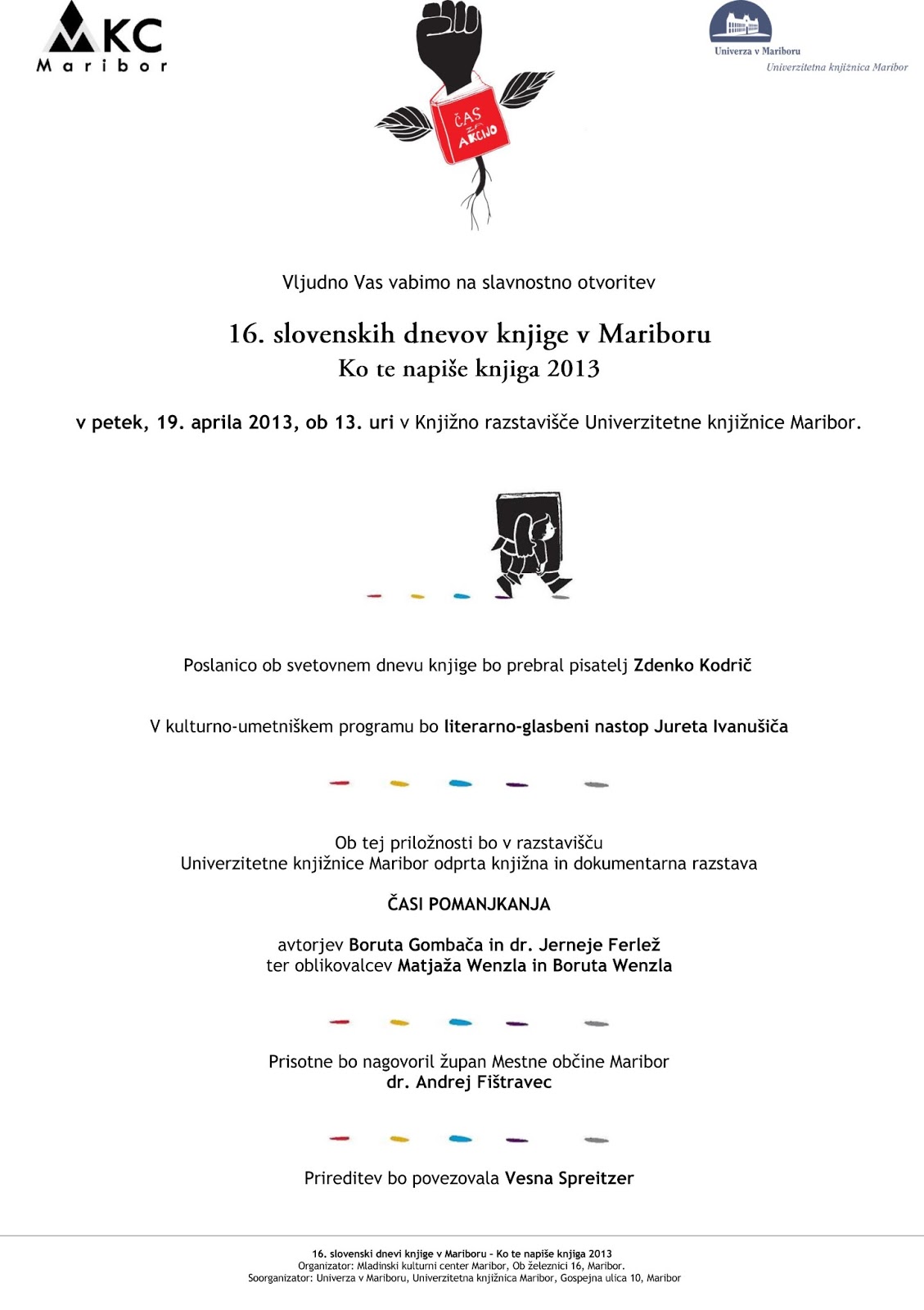 DOM BLOG: Vabilo na slavnostno otvoritev 16. slovenskih dnevov knjige v ...