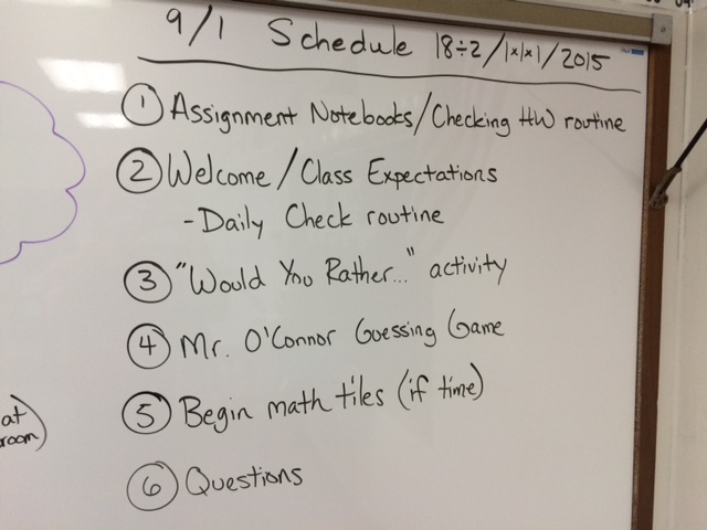 Middle School Math Man: First Day of School