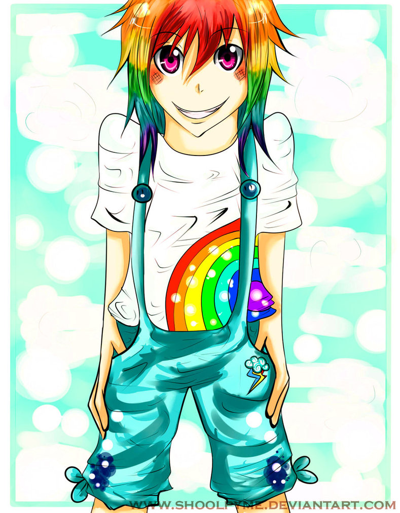 *factory of kawaii dark*: Rainbow dash boy version