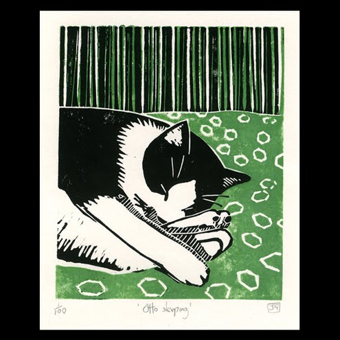 Hello, freckles: James Green lino prints