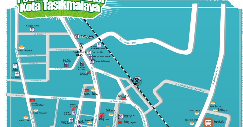 > Peta Lengkap Indonesia: Peta Wisata Kuliner Kota Tasikmalaya