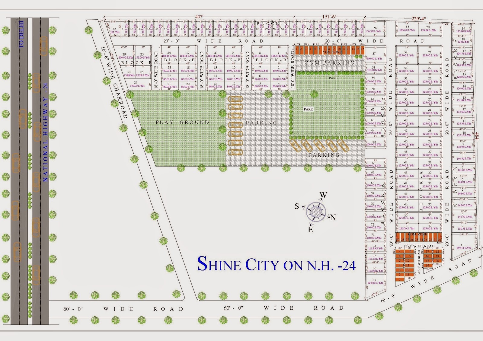 Shine City plots: Layout Plan