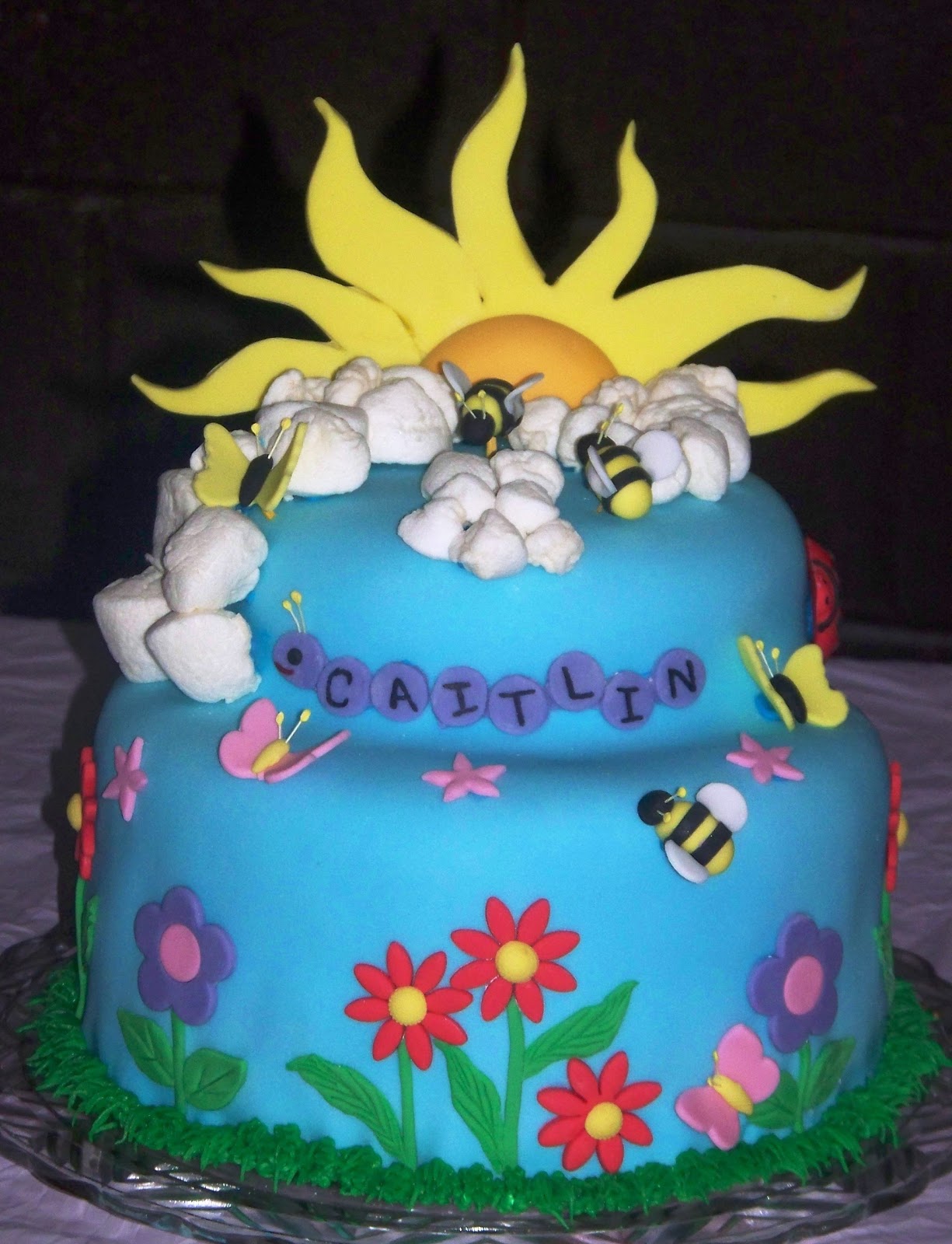 Cakes and More!: Birthday Sun Cake - I made this whimsical cake for my ...