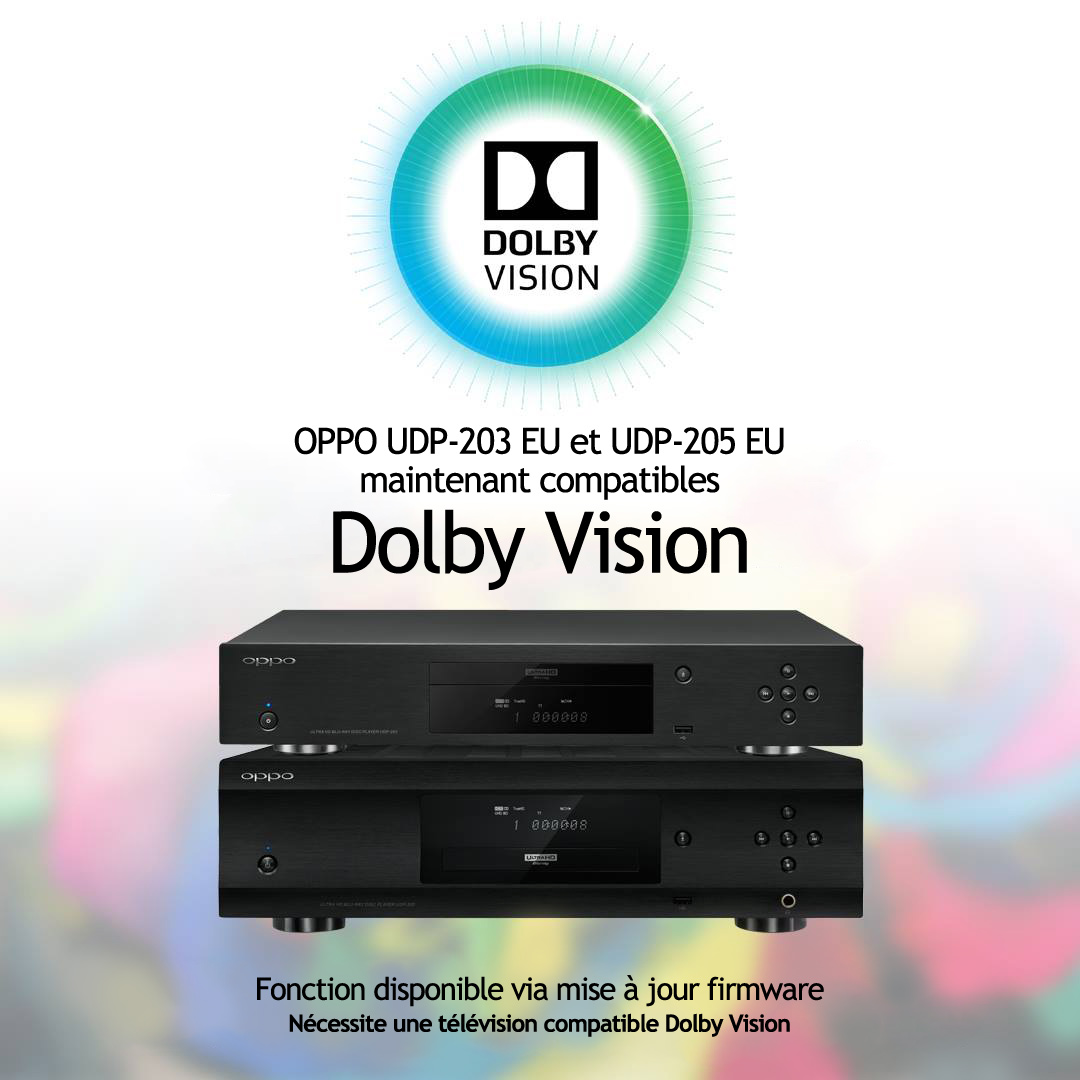OPPO UDP-203 EU / 205 EU désormais compatibles Dolby Vision