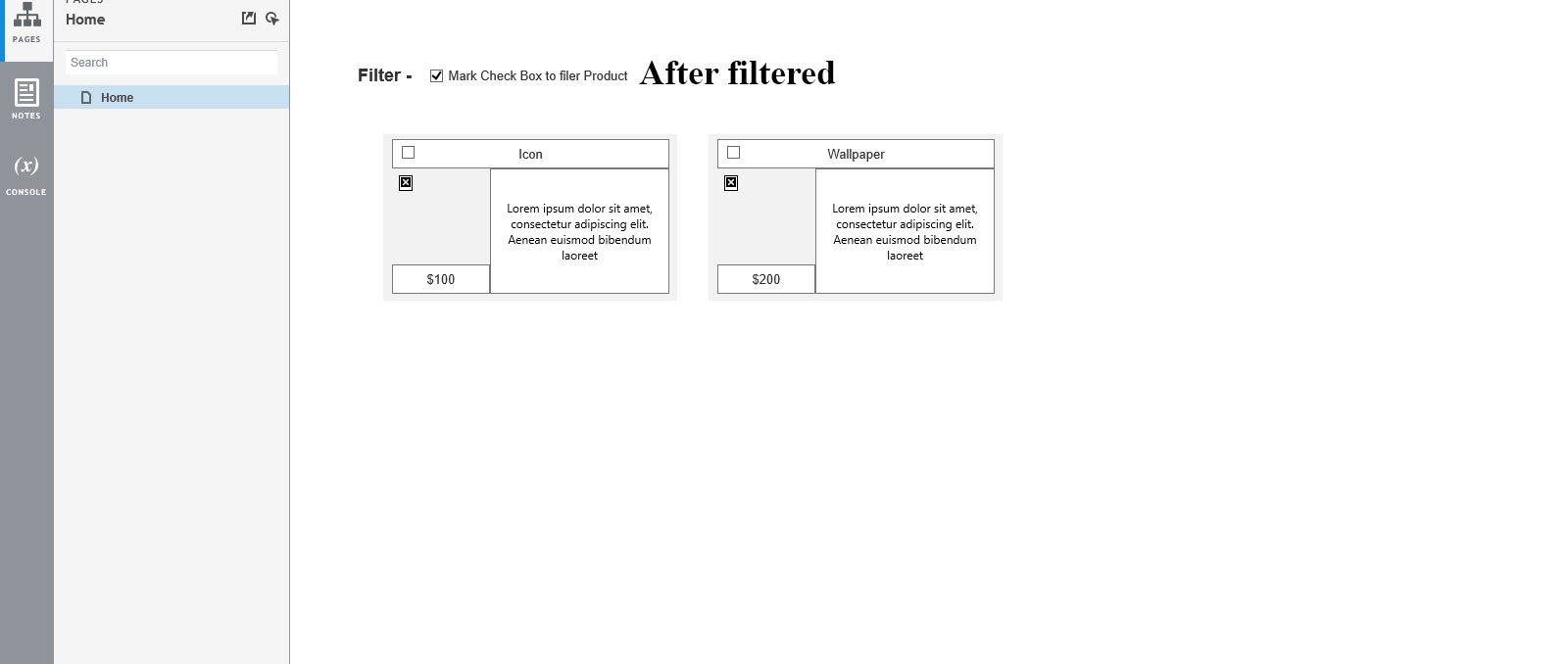 UI/UX Design: Checkbox Filter