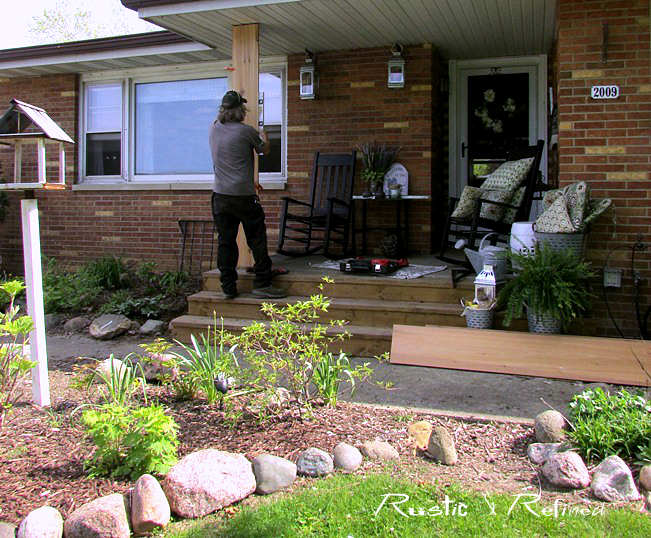 DIY Porch - Patio Update Adding that Ranch House Style | Rustic's Test Blog