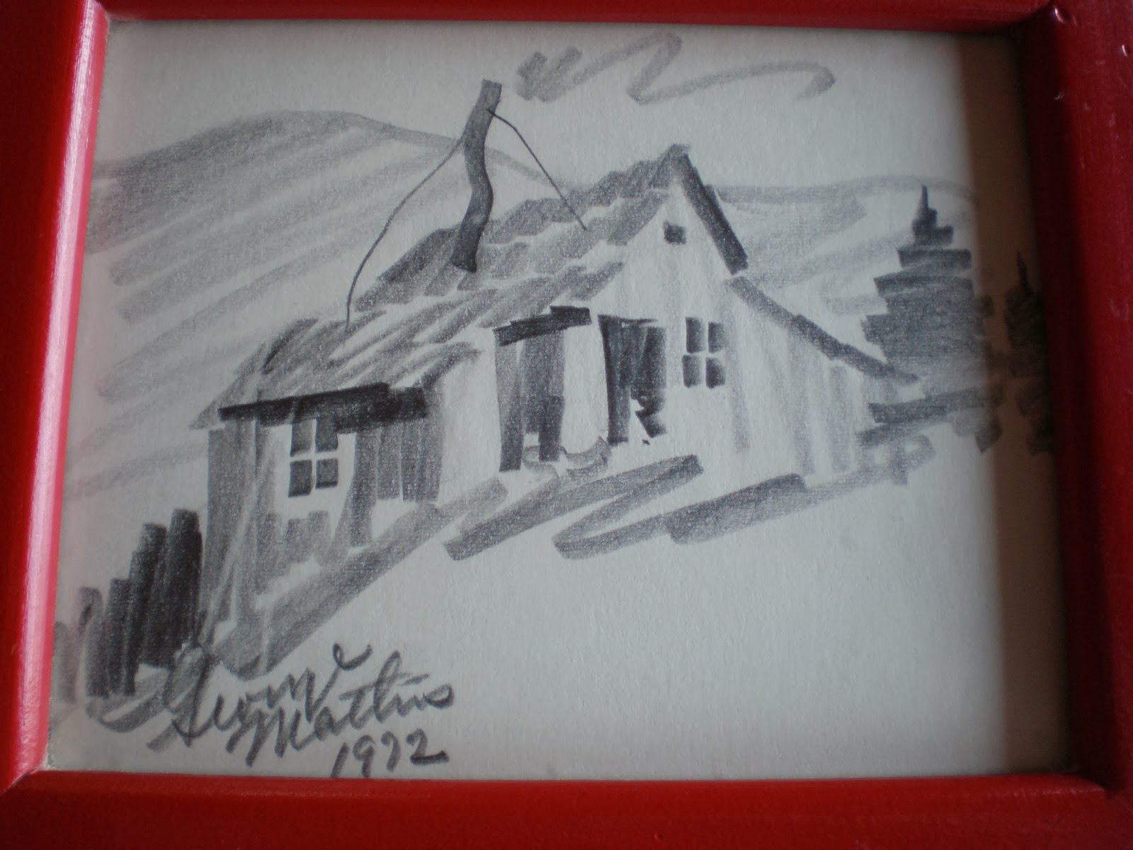 gold country girls: Miner's Cabin sketches drawn by George Mathis in ...