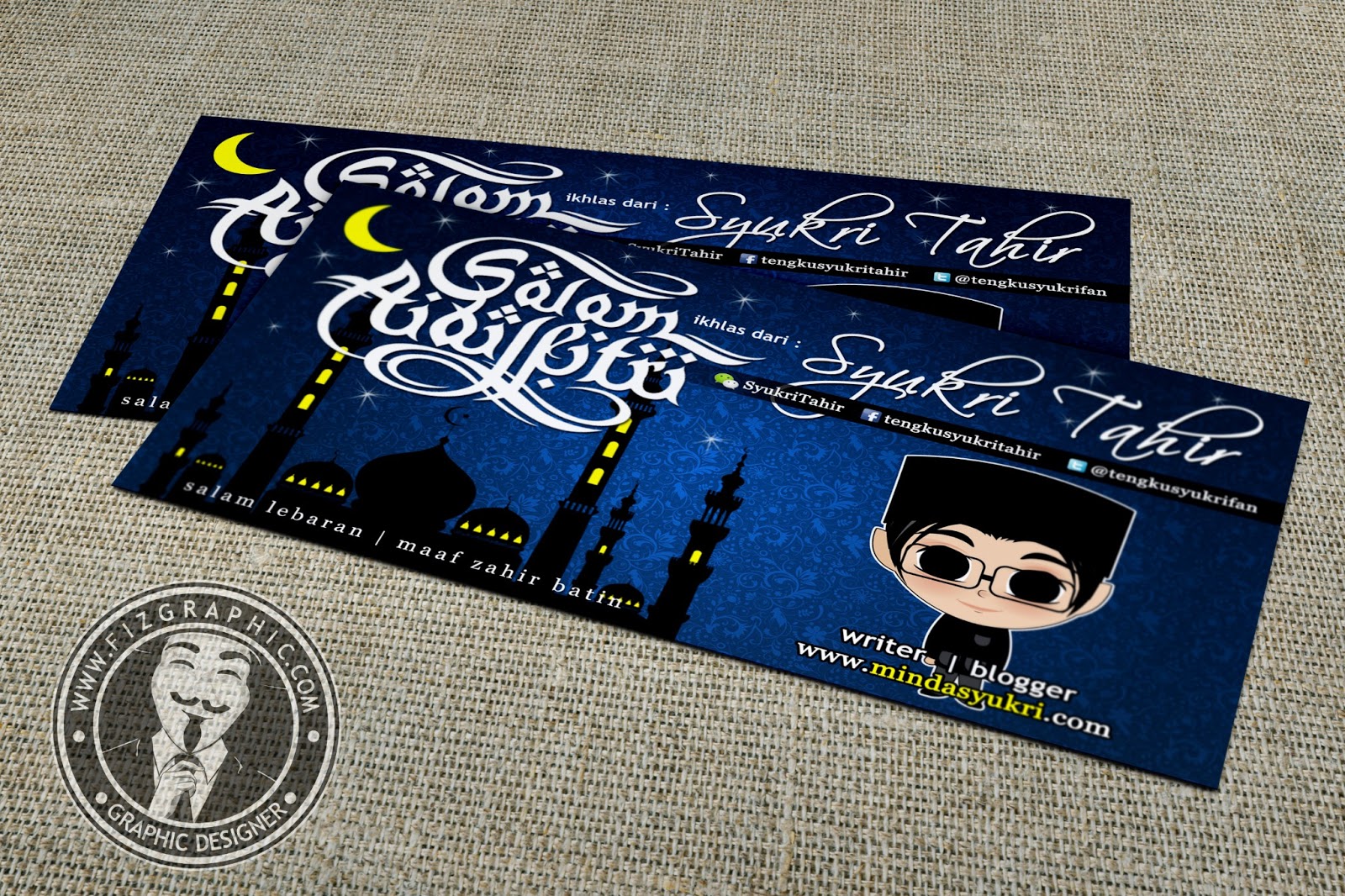 Fizgraphic: Design Kad Raya Bloggers