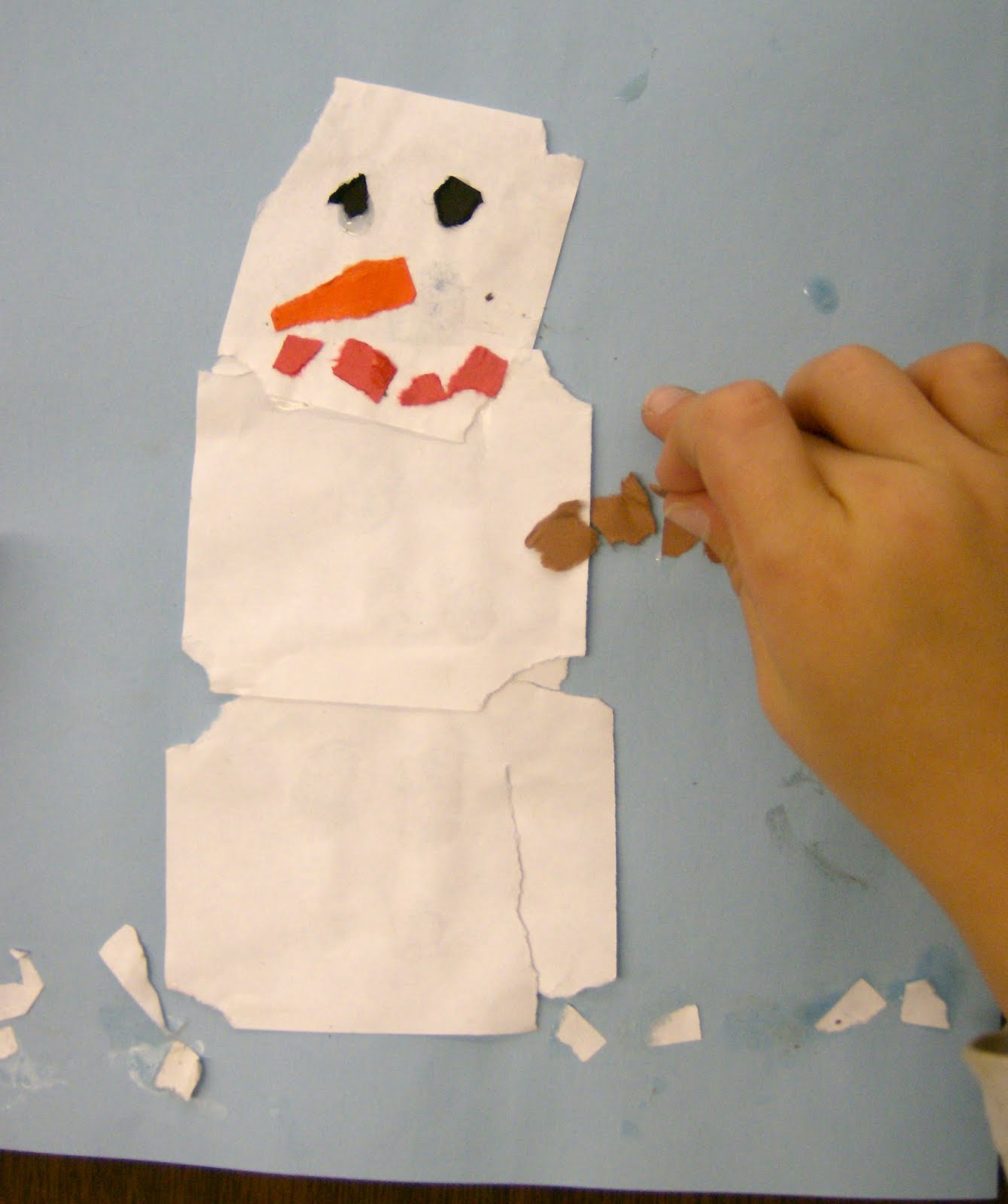 Zilker Elementary Art Class: Kinder Snowman Collage