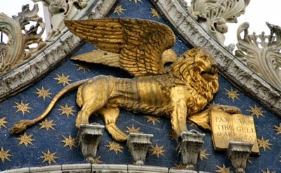 ARTE: San Marcos, Evangelista. Representado por un león alado.