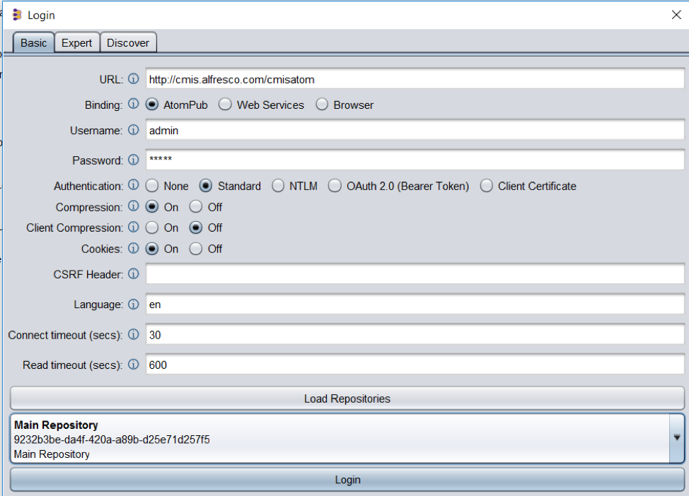 Programming For Beginners Connect To Alfresco Server Using Cmis Workbench