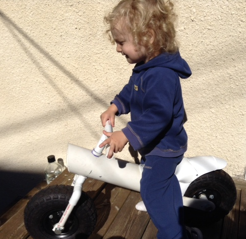 Upcycle Us: PVC pipes upcycled into a balance bike!