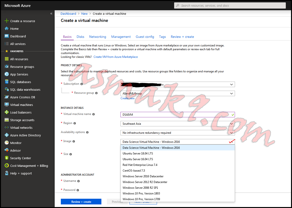 Microsoft Azure: Setting Up Data Science Windows 2016 Virtual Machine ...