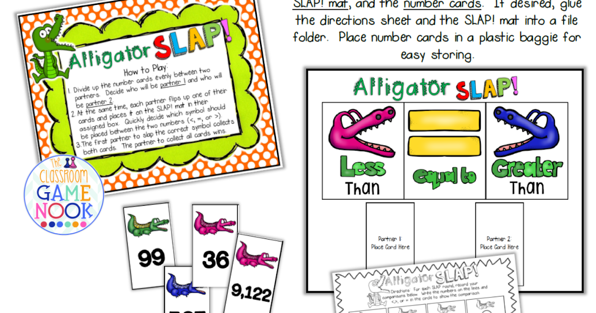 Simply Centers: Do the "Alligator SLAP!" {Math Center for Comparing ...