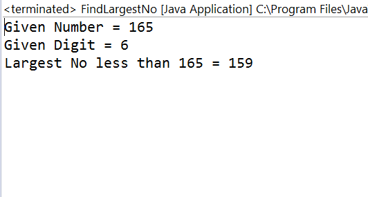 How to find largest number less than a given number and without a given ...