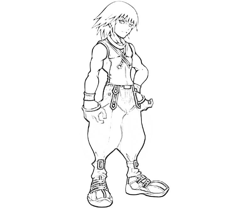 Kingdom Hearts Coloring Pages Riku
