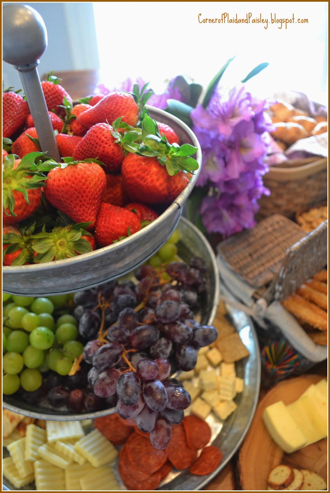 Creating a Simple Cheese Board Appetizer Table - Corner of Plaid and ...