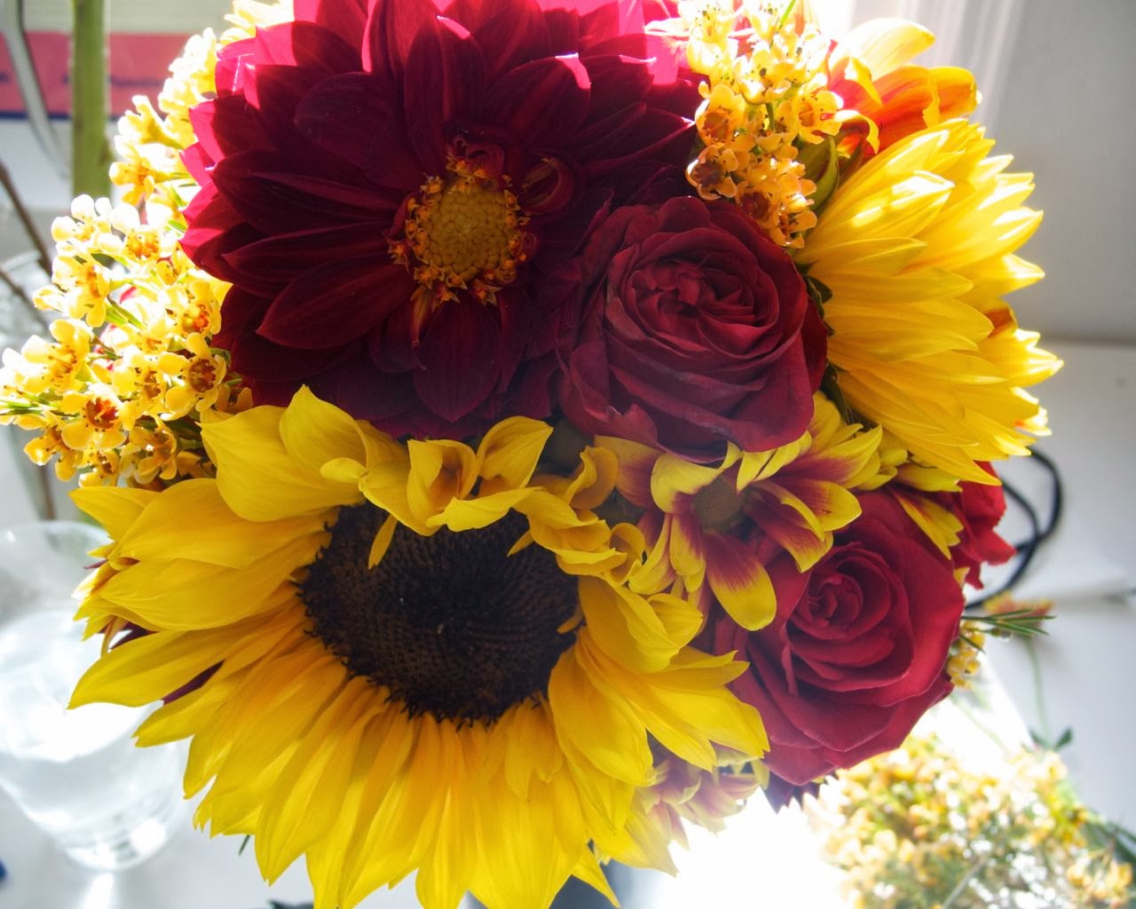 The Flower Girl Blog: fall sunflower bridals