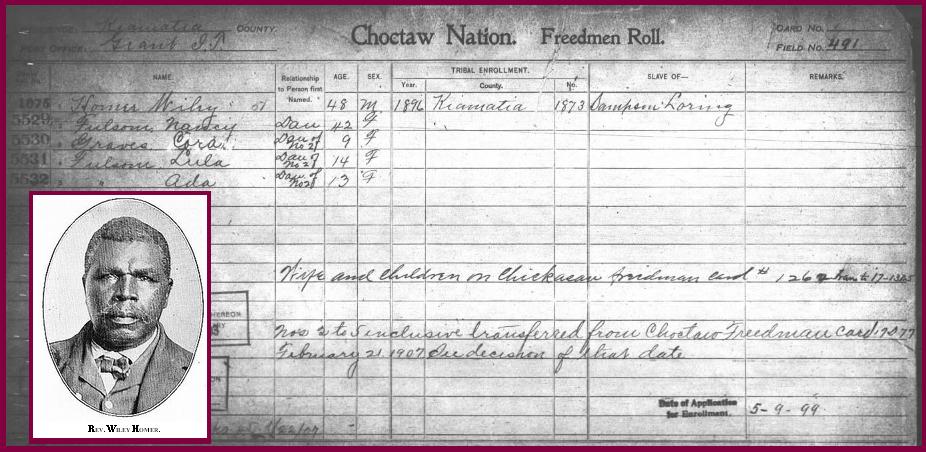 Choctaw Freedmen History & Legacy: Wiley Homer, Minister, Educator and ...