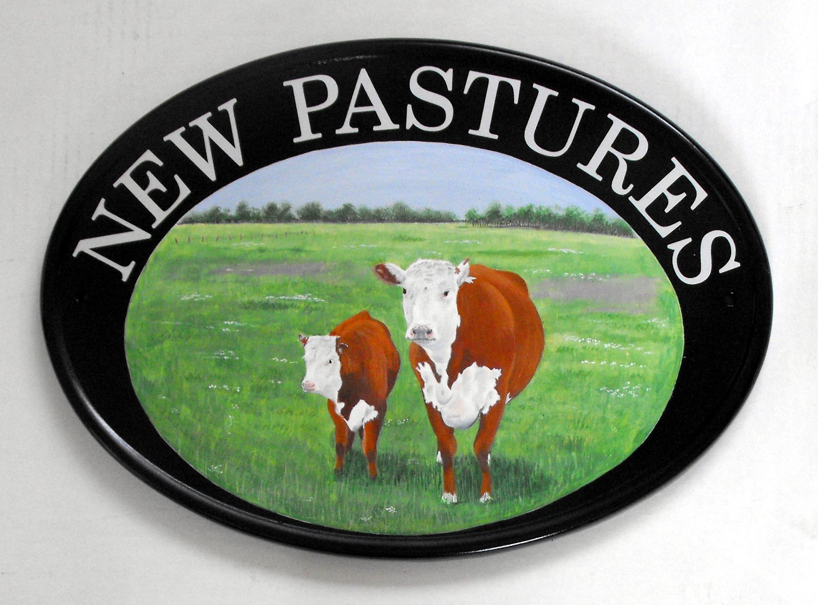 Pictorial House Signs from Yoursigns Ltd: Cattle in field design house sign