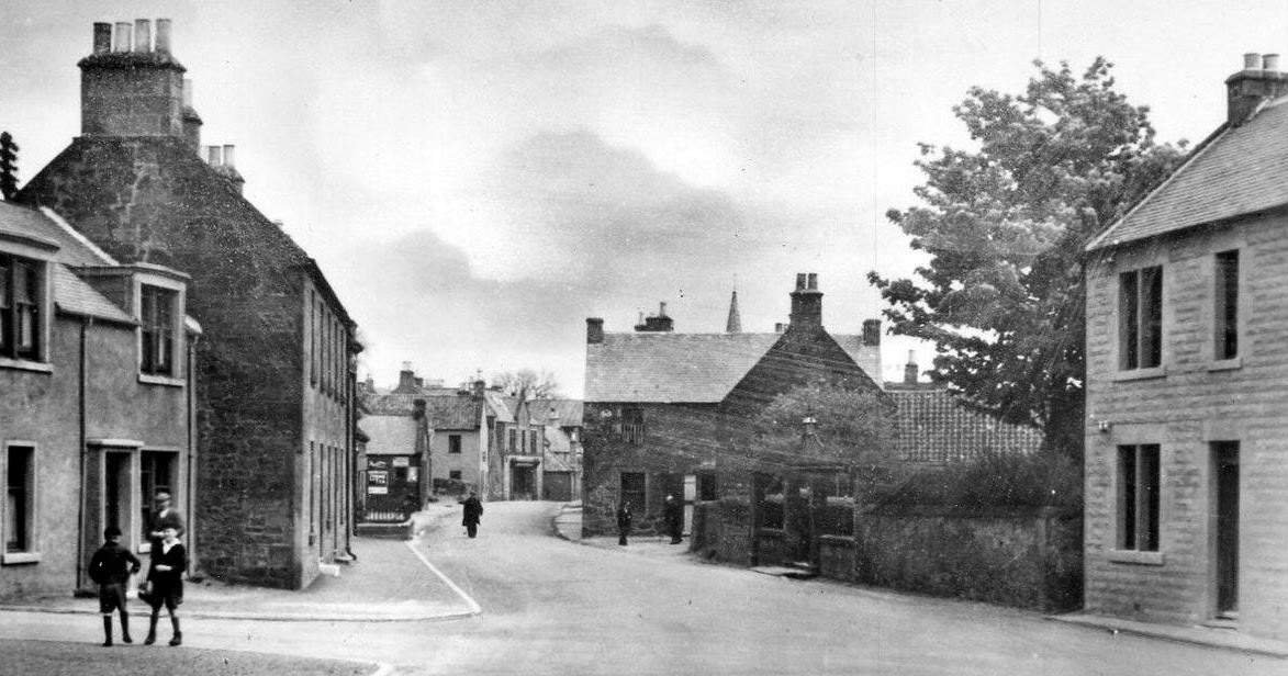 Tour Scotland: Old Photograph High Street Strathmiglo Fife Scotland