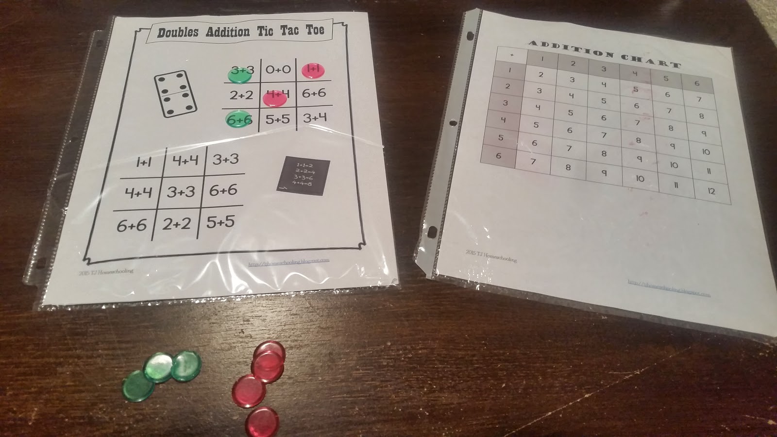 Doubles Addition Tic Tac Toe | TJ Homeschooling