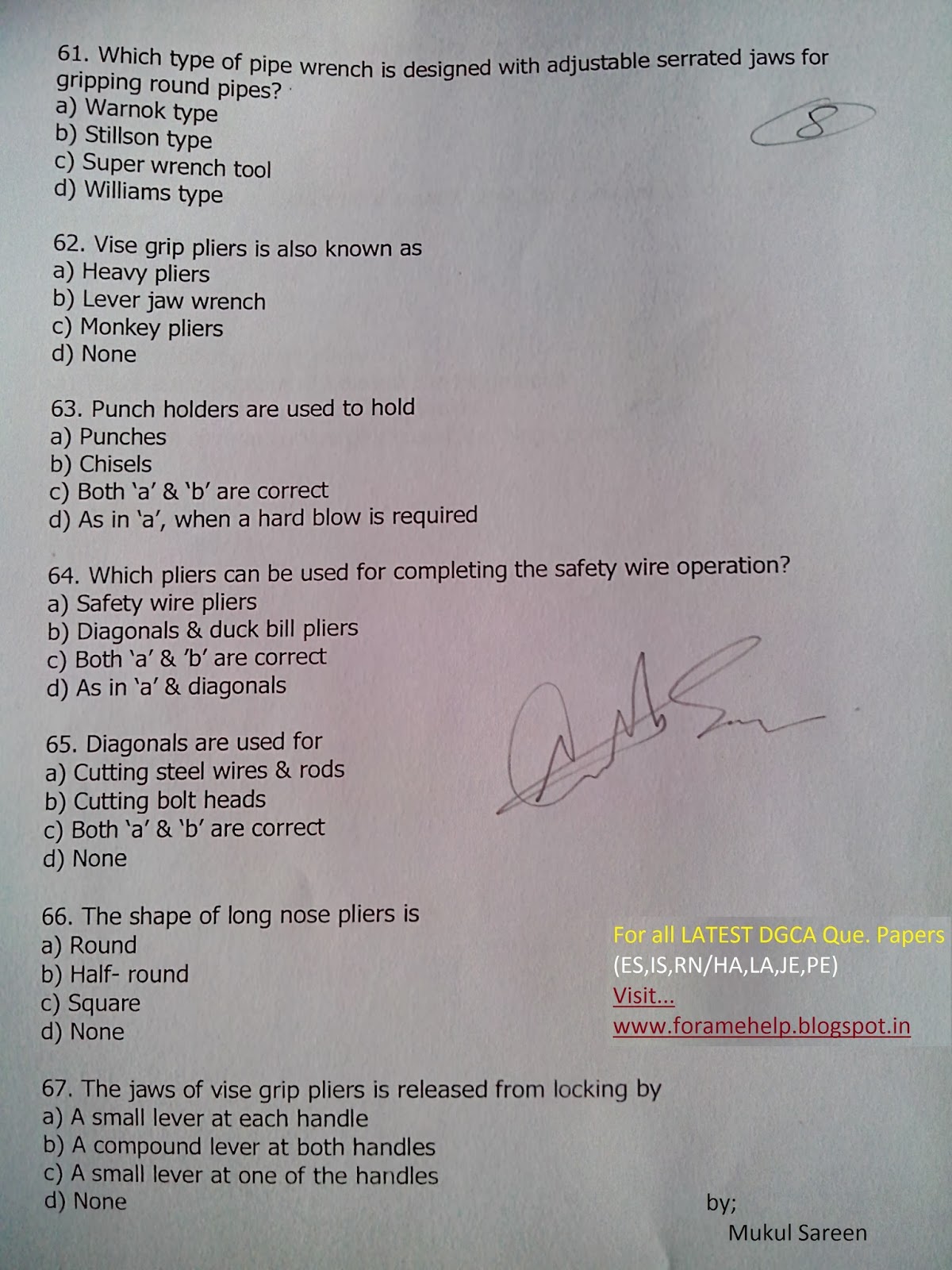 All About Aviation.: DGCA PAPER-2, June 2013 Question Paper.