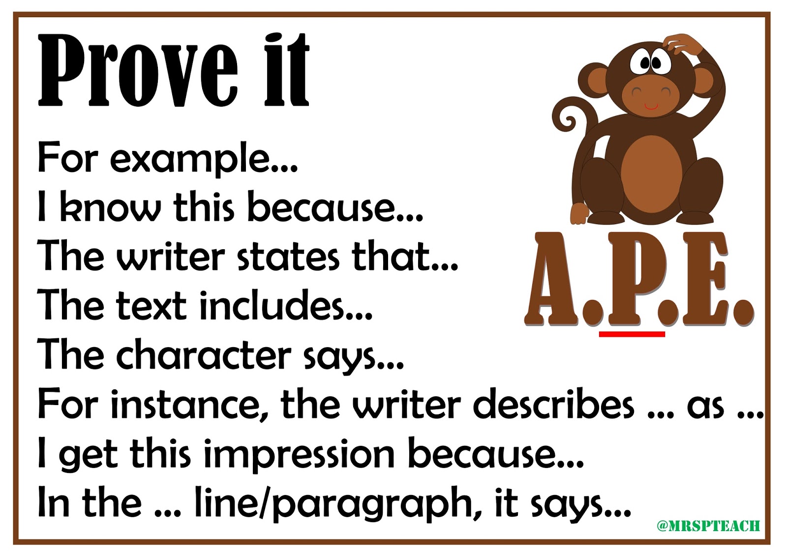 Ape Answer Prove Explain