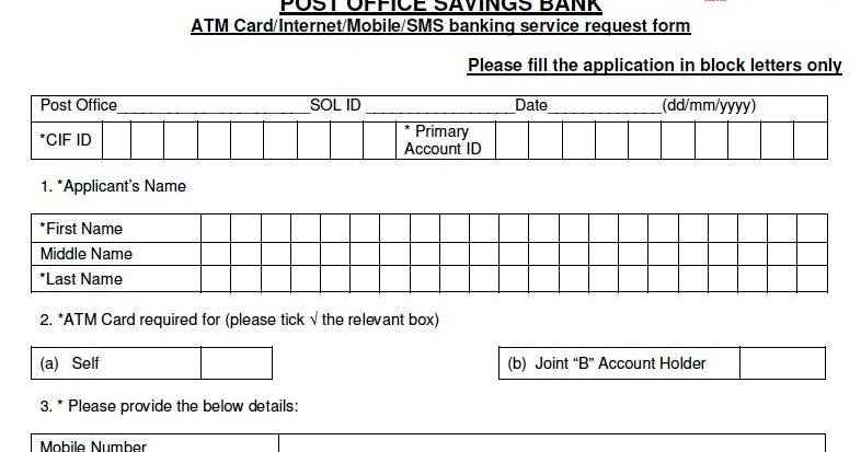 POSB - Application for ATM Card / Internet / Mobile / SMS banking ...