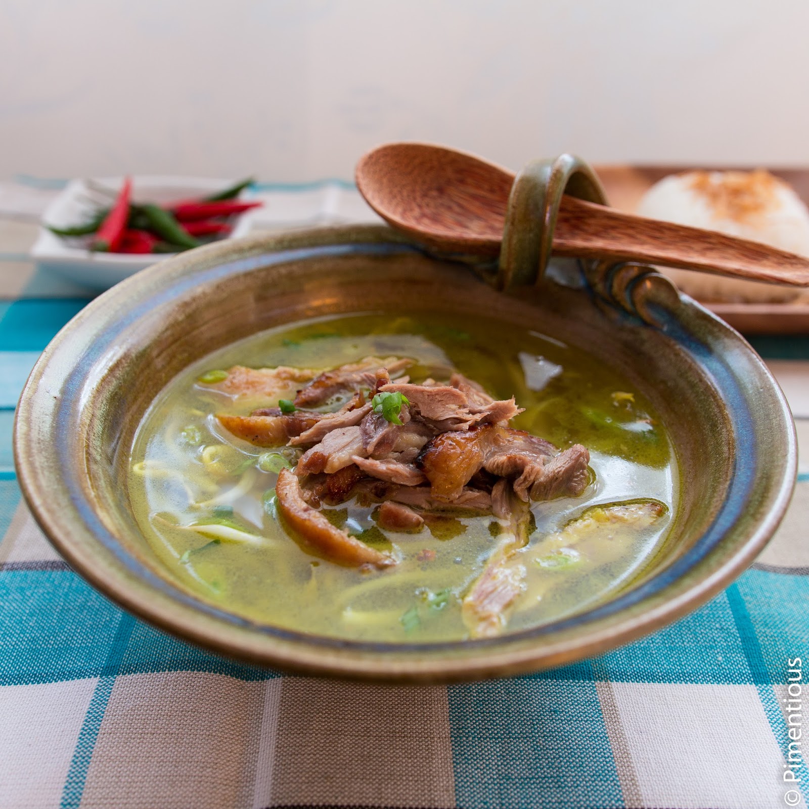 Soto Bebek Bakar (Grilled Duck Soup) | Pimentious